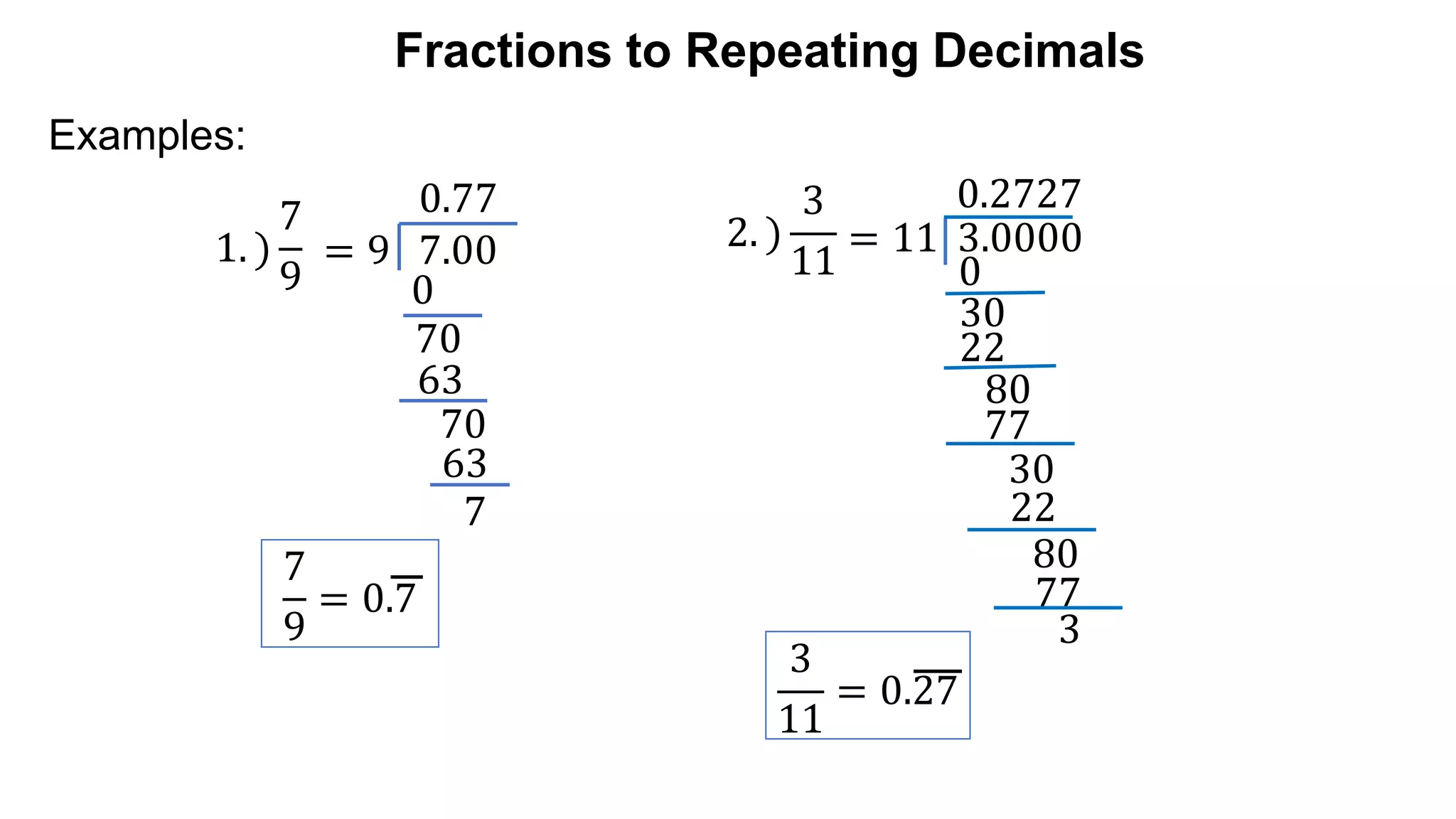 G7 - Expressing Rational Numbers from Fraction to Decimal Form and vice ...