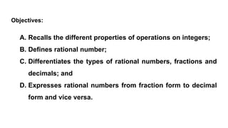 G7 - Expressing Rational Numbers from Fraction to Decimal Form and vice ...