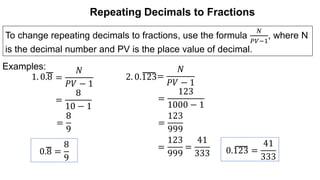 G7 - Expressing Rational Numbers from Fraction to Decimal Form and vice ...