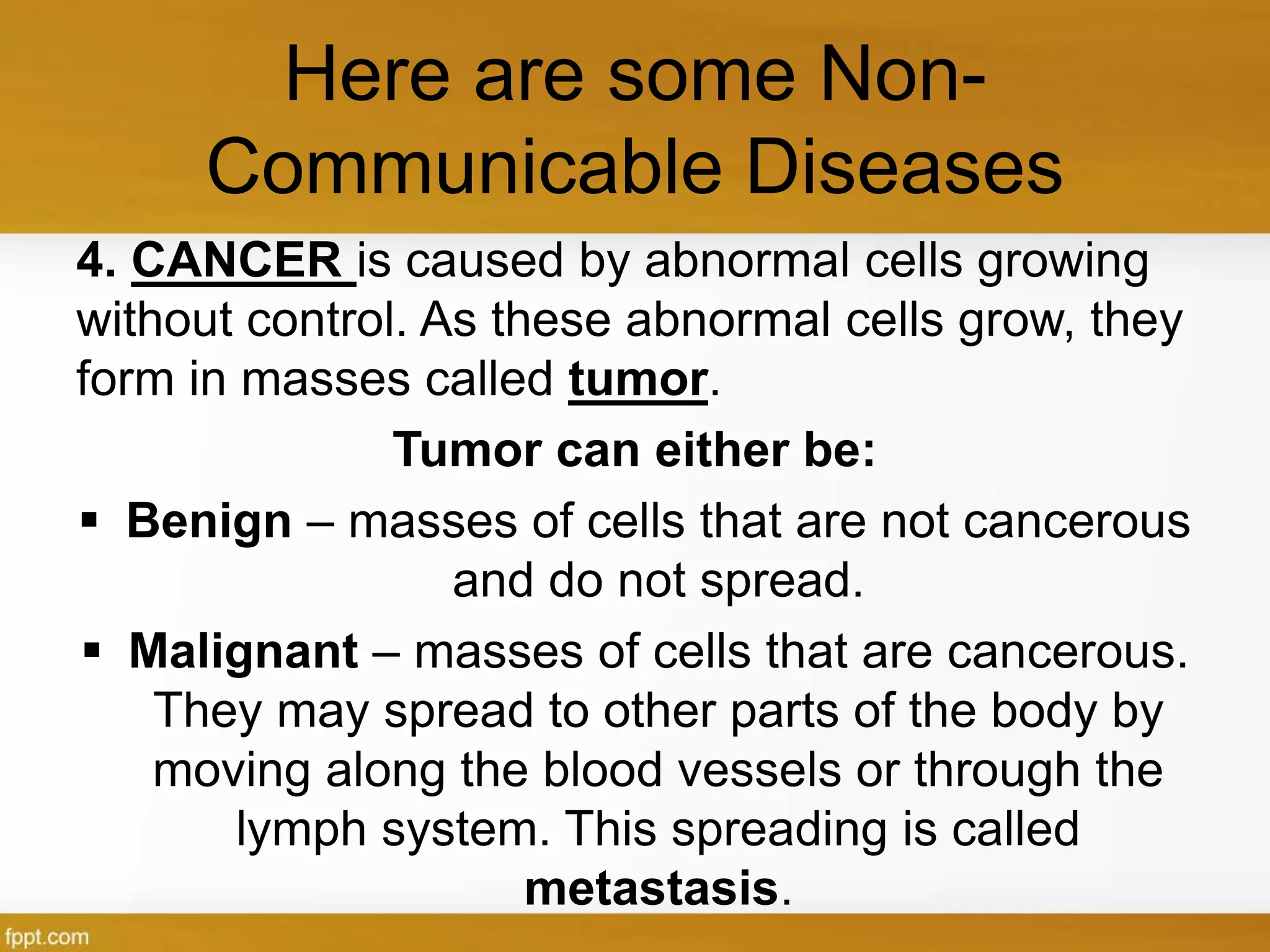 Prevention and Control of Diseases and Disorder (Non-communicable ...