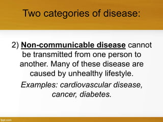 Prevention and Control of Diseases and Disorder (Non-communicable ...