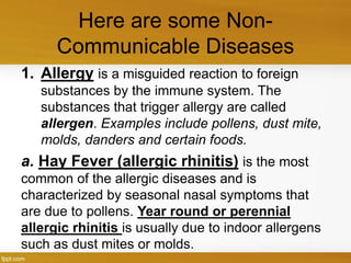 Prevention and Control of Diseases and Disorder (Non-communicable ...