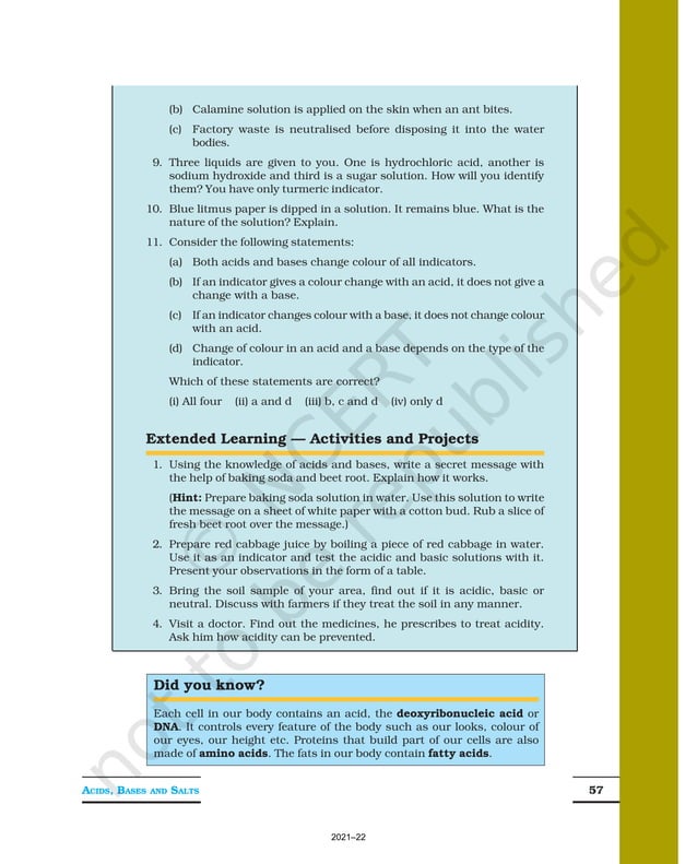 G7 ncert -acids ,bases and salts | PDF