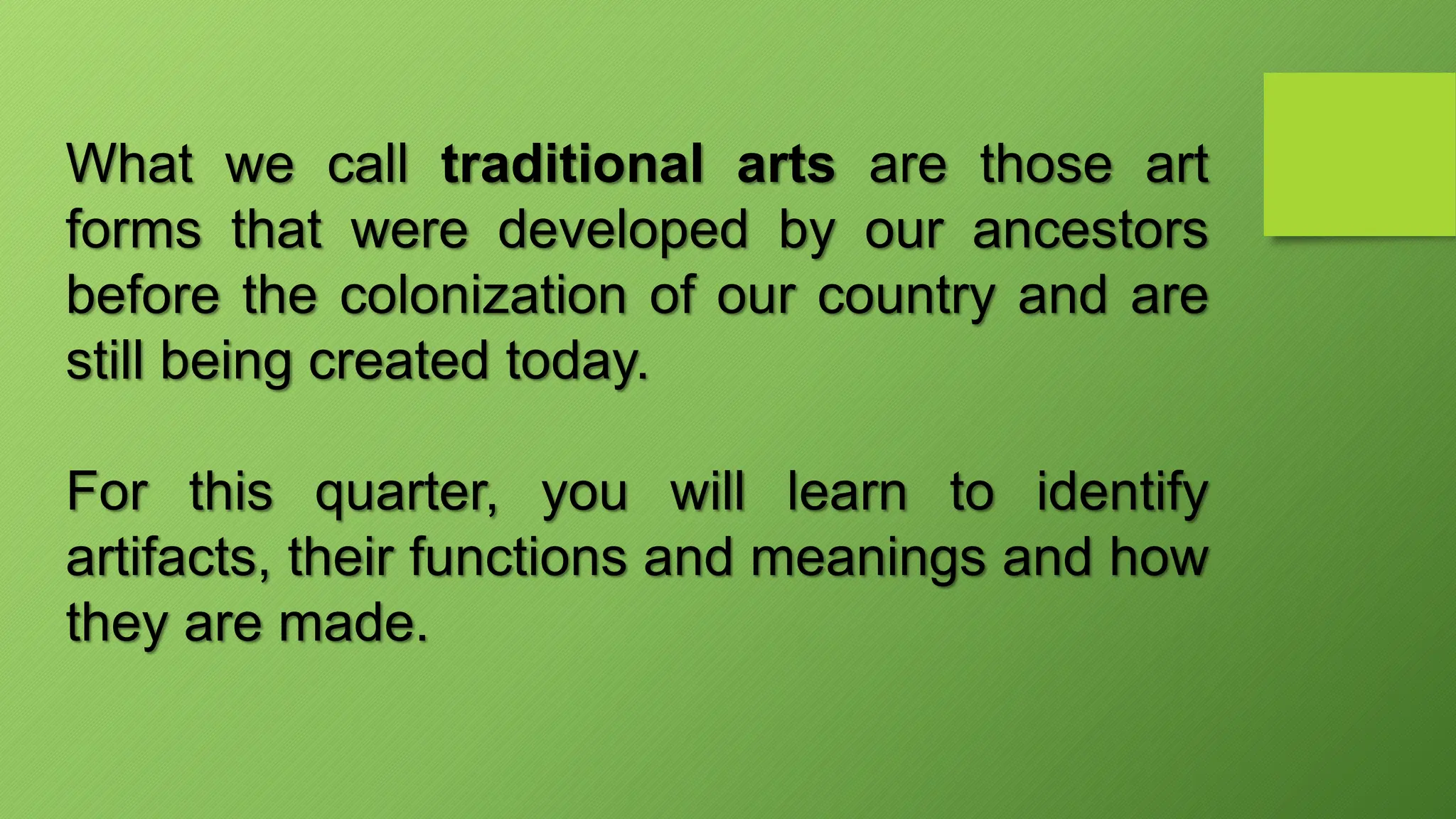 G7-SPA-Q2-W1-TP2.pptx VISUAL ARTS GRADE 7 | PPTX