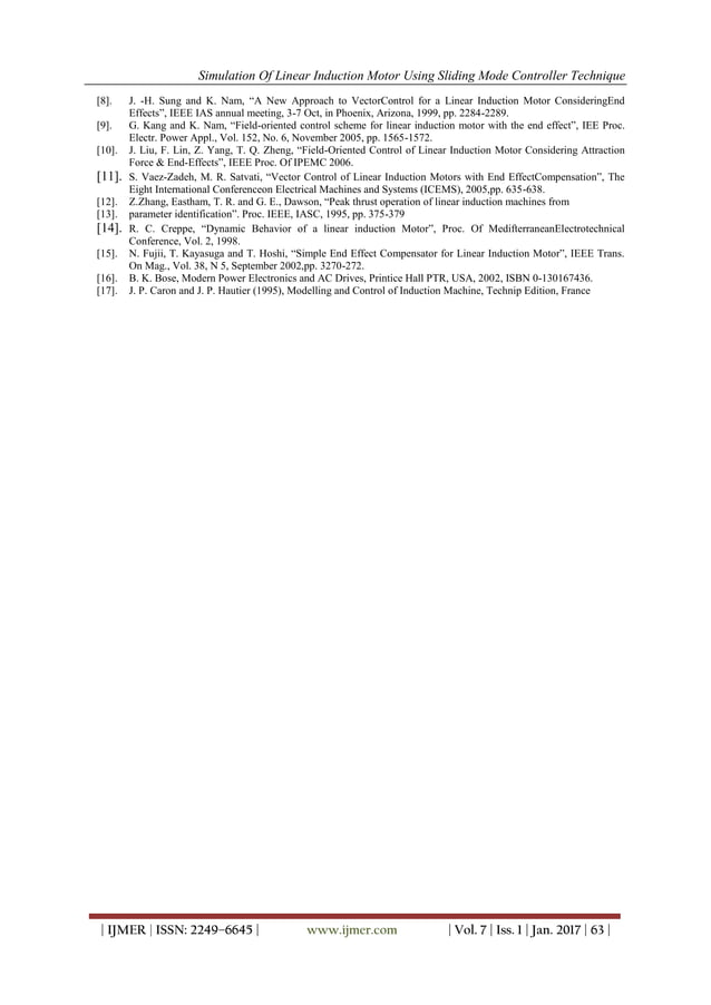Simulation of Linear Induction Motor Using Sliding Mode Controller Technique | PDF