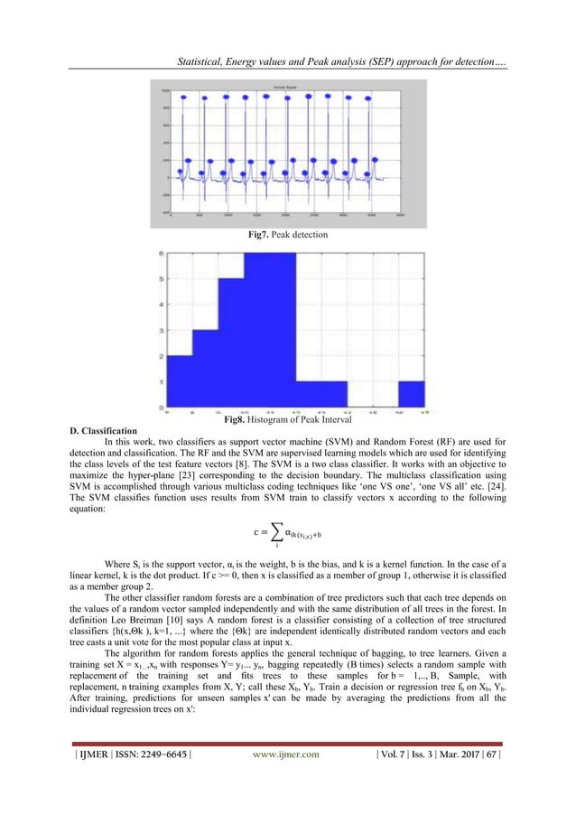 Statistical, Energy Values And Peak Analysis (SEP) Approach For ...