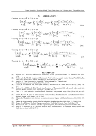Some Identities Relating Mock Theta Functions And Hikami Mock Theta ...