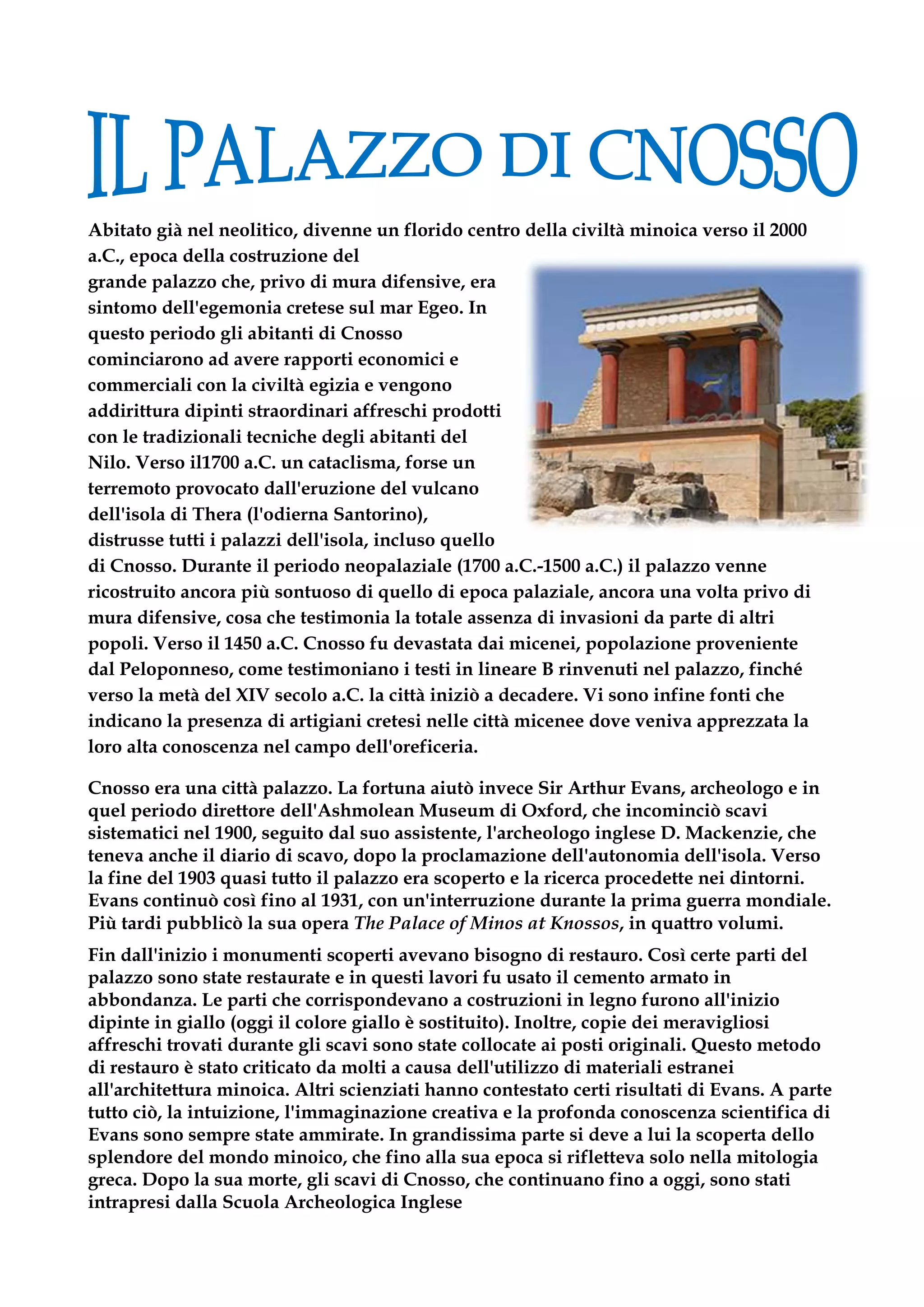 Palazzo di Cnosso | DOCX