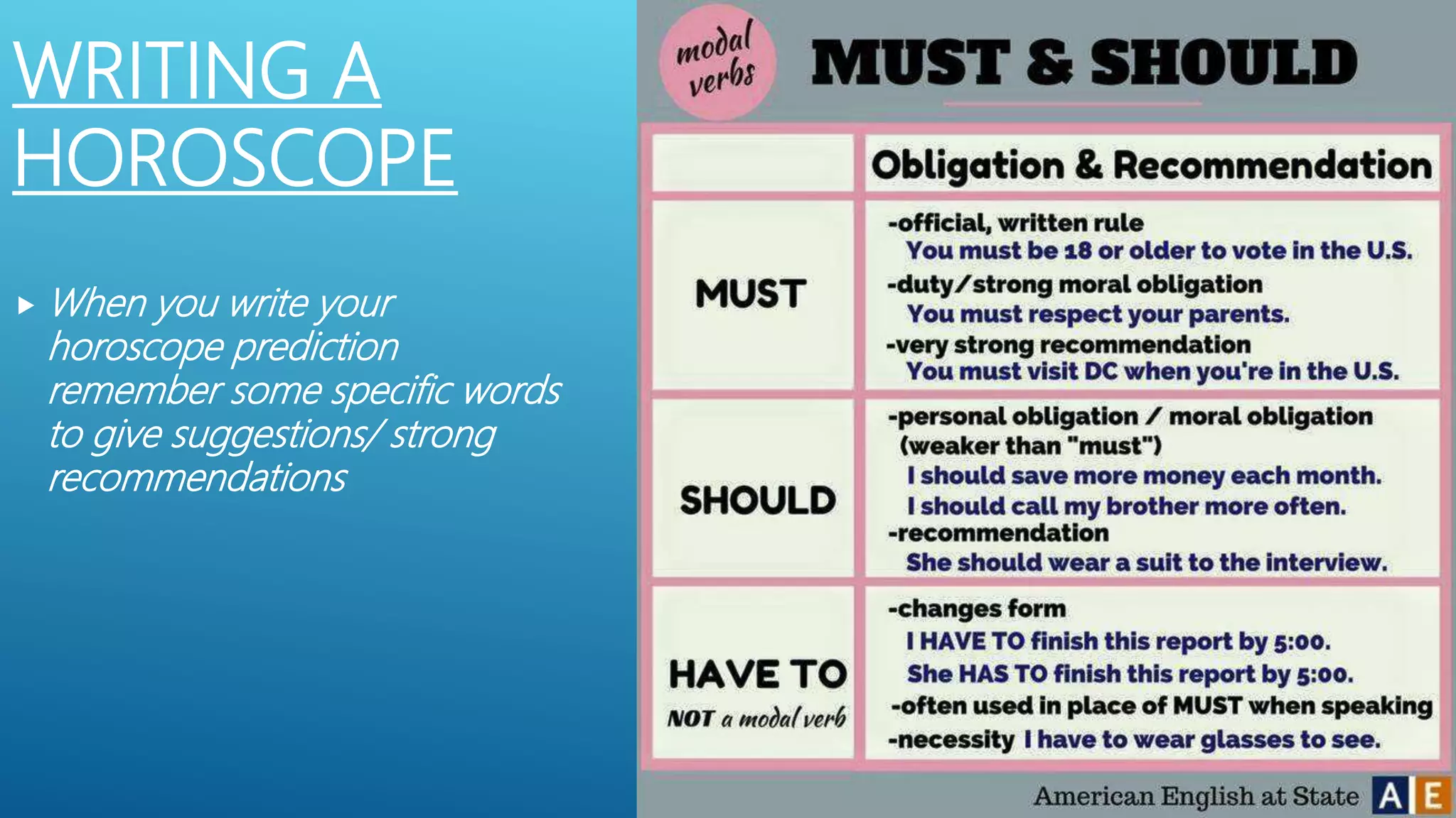 G7 bim 1 week 2 writing a horoscope | PPTX