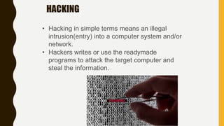 Grade 7 Chap 10 Cyber Threats and Security | PPTX