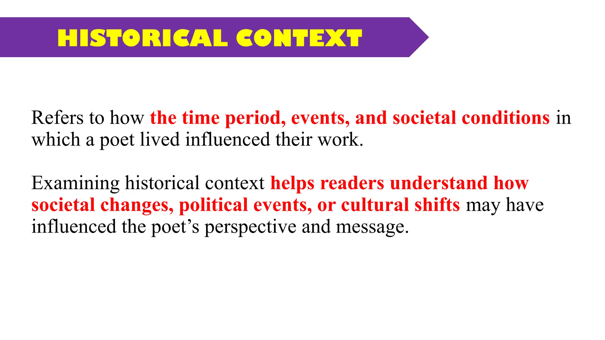 3 Literary Reading Lenses: Biographical Context, Historical Context, Socio-Cultural Context | PPTX