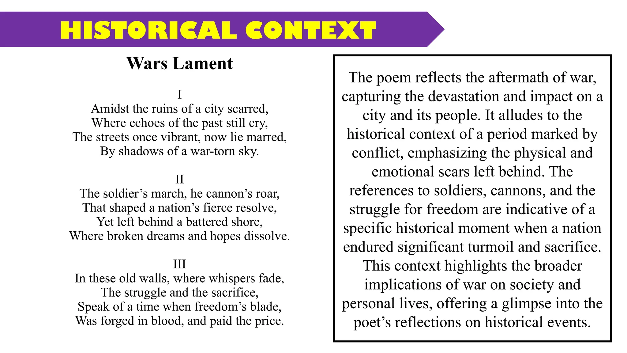 3 Literary Reading Lenses: Biographical Context, Historical Context, Socio-Cultural Context | PPTX