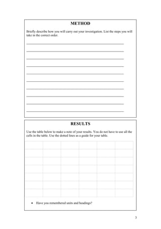 G7& G8 Science Investigation Booklet | DOC