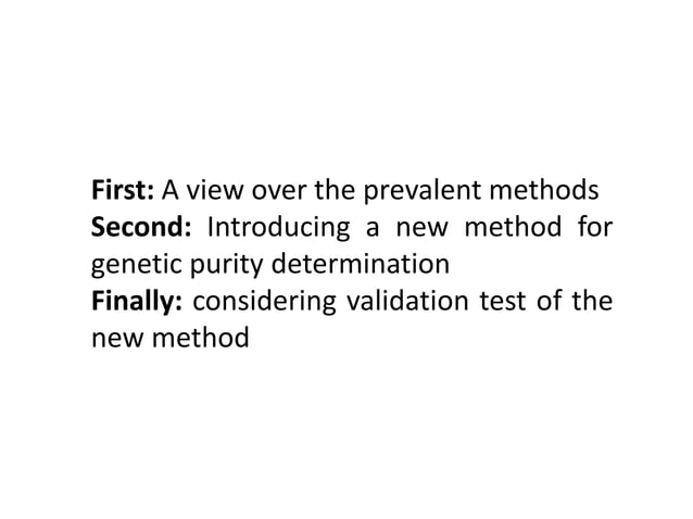 An image analysis for determination of genetic purity of different ...