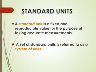 G7 Math Q2 Week 1- Measurement. standard and non standard. pt | PPT