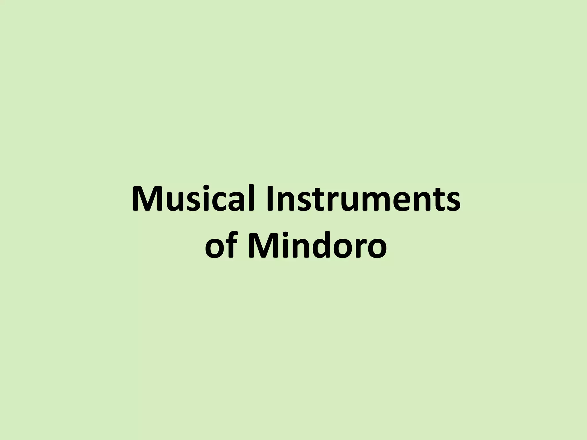 Music of Mindoro, Visayas and Mindanao | PPTX