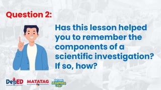 Scientific Investigation the importance of | PPTX