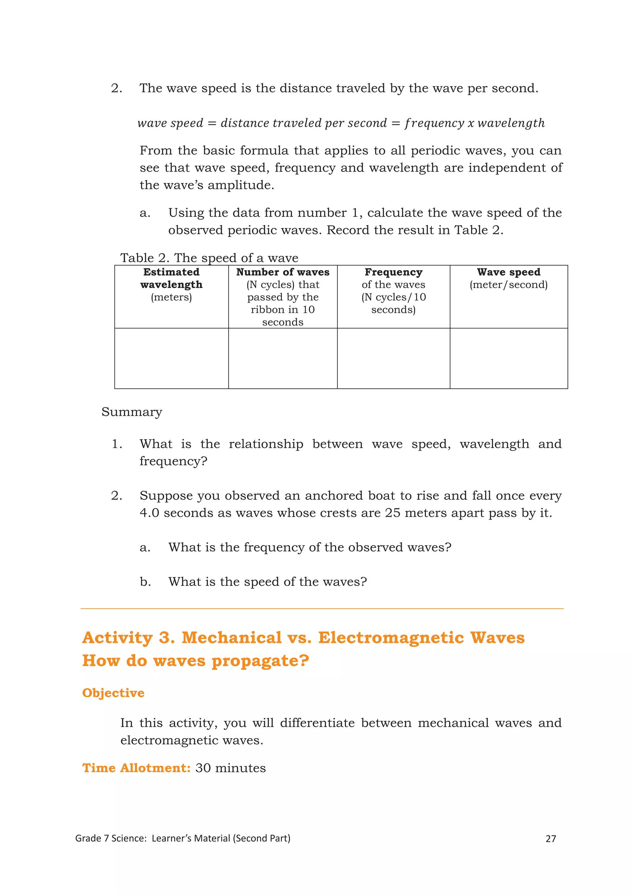 DepEd Science 7 Learner's Module (Part 2) | PDF