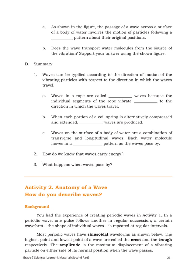 DepEd Science 7 Learner's Module (Part 2) | PDF | Physics | Science