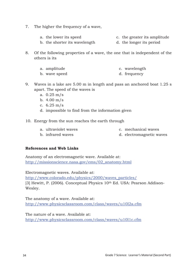 DepEd Science 7 Learner's Module (Part 2) | PDF | Physics | Science