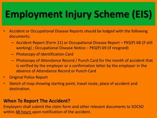 Social Security (SOCSO) / Perlindungan Keselamatan Sosial (PERKESO) | PPTX
