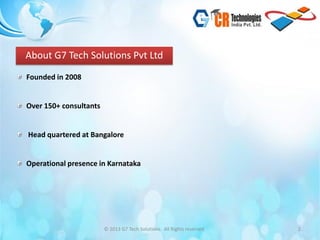 G7 tech solutions corporate profile | PPT