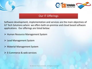 G7 tech solutions corporate profile | PPT