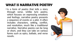 TYPES OF POETRY: LYRIC, NARRATIVE, DRAMA | PPTX