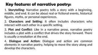 TYPES OF POETRY: LYRIC, NARRATIVE, DRAMA | PPTX