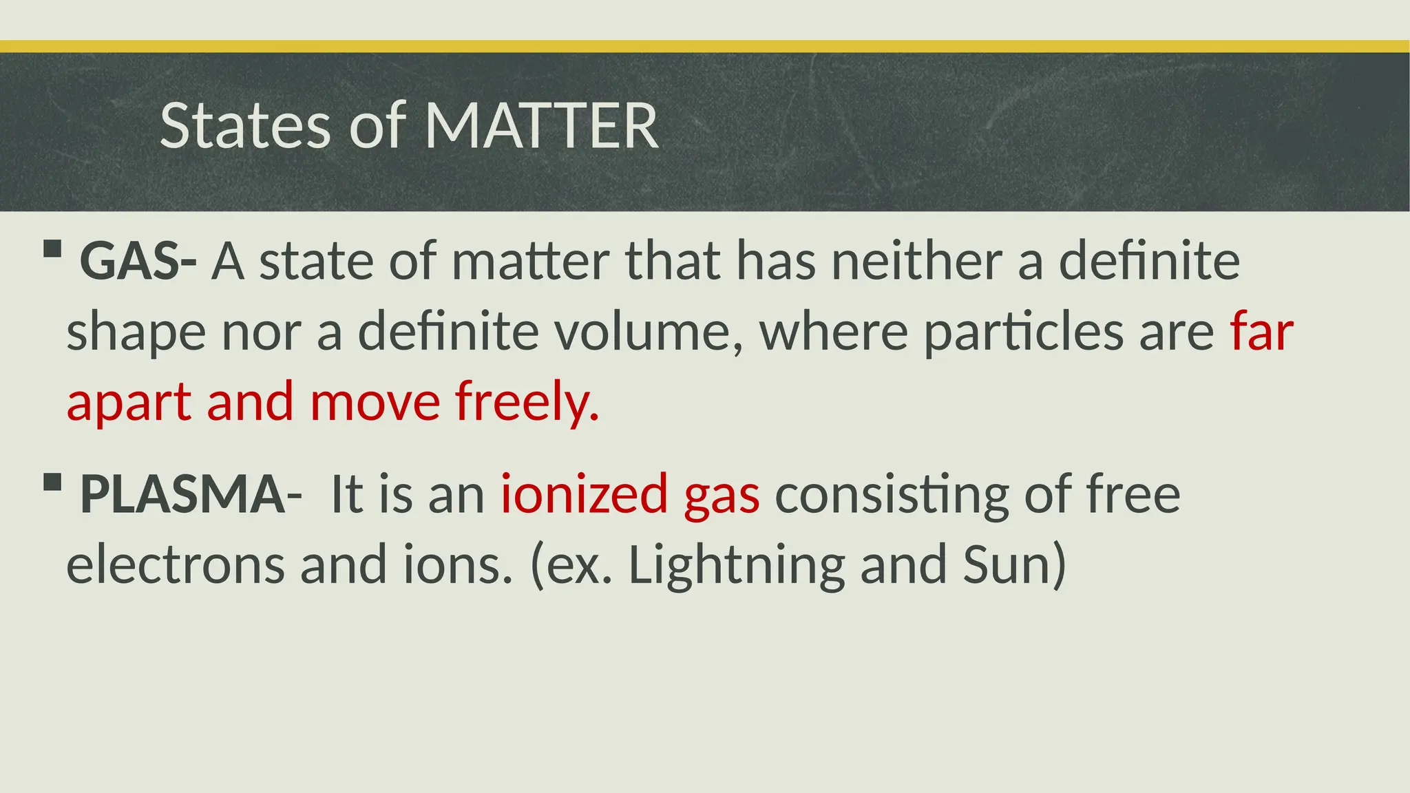 Definition and Characteristics of Matter – understanding that all ...