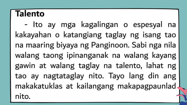 Grade 7 WEEK 3 - Talento at Kakayahan | PPTX
