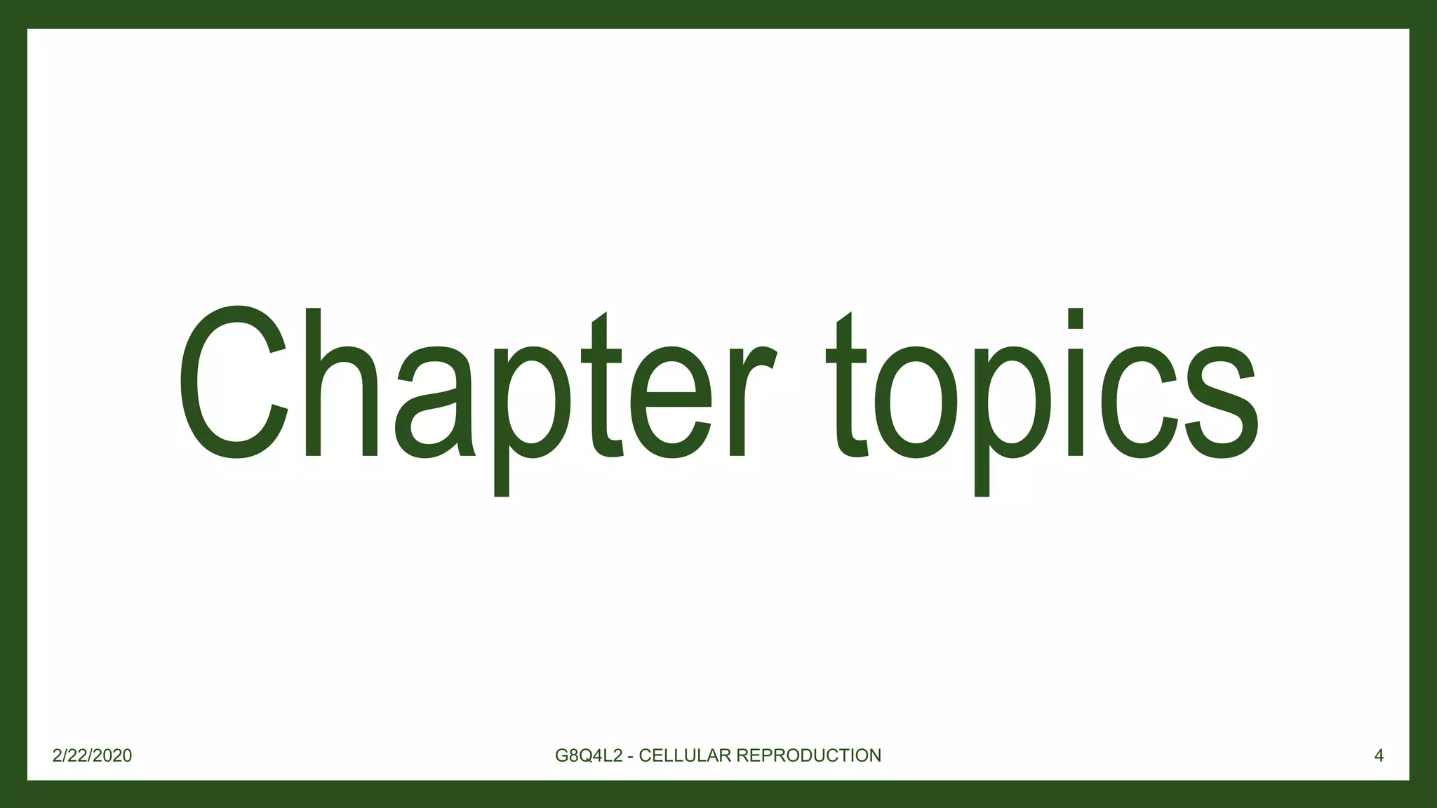 Cellular Reproduction (Grade 8, Quarter 4) | PPTX