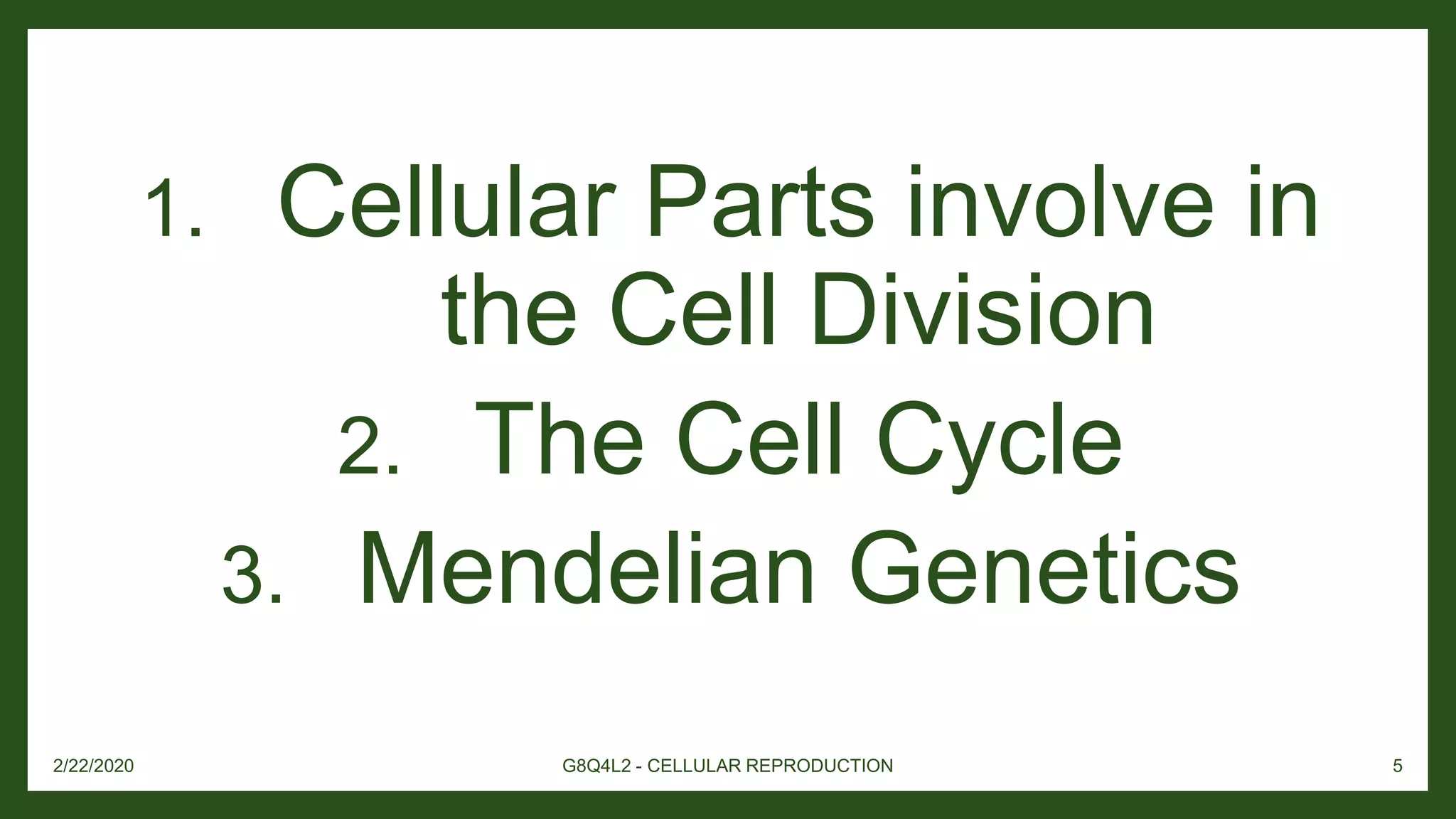 Cellular Reproduction (Grade 8, Quarter 4) | PPTX | Biological Sciences ...