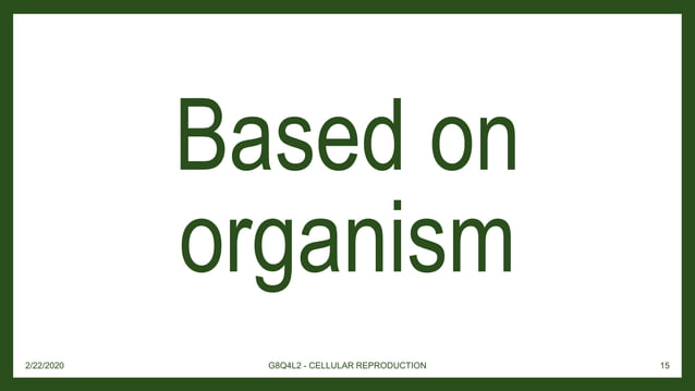 Cellular Reproduction (Grade 8, Quarter 4) | PPTX | Biological Sciences ...