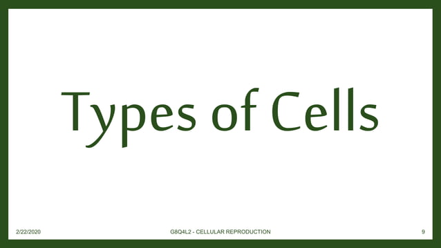 Cellular Reproduction (Grade 8, Quarter 4) | PPTX | Biological Sciences ...