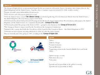 G8 – Summit & Business Ethics | PPT