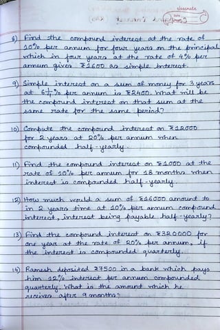 CBSE Grade 8 Mathematics Comparing Quantities - Compound Interest ...
