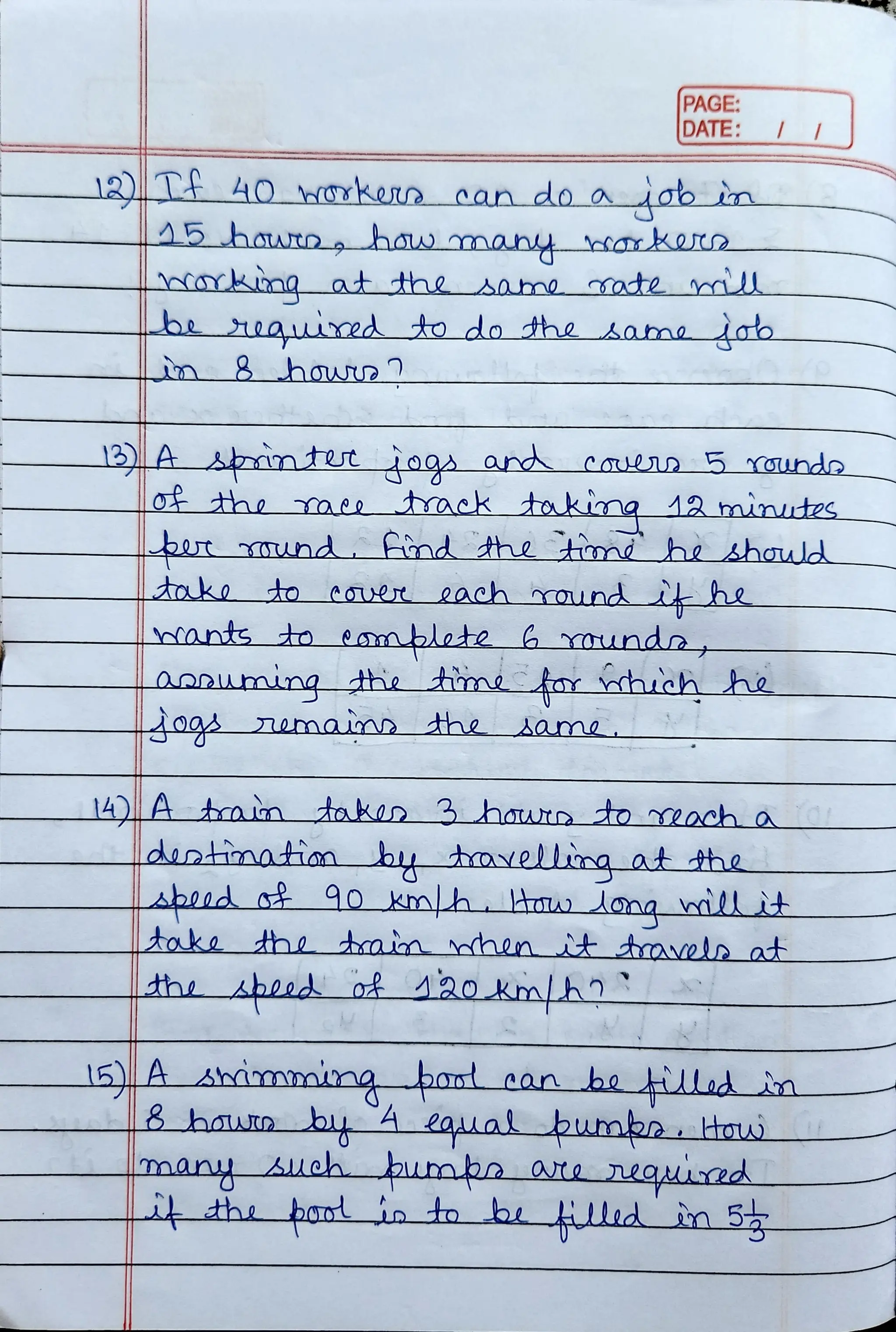 CBSE Grade 8 Mathematics Direct and Inverse Proportions Worksheet (MK ...