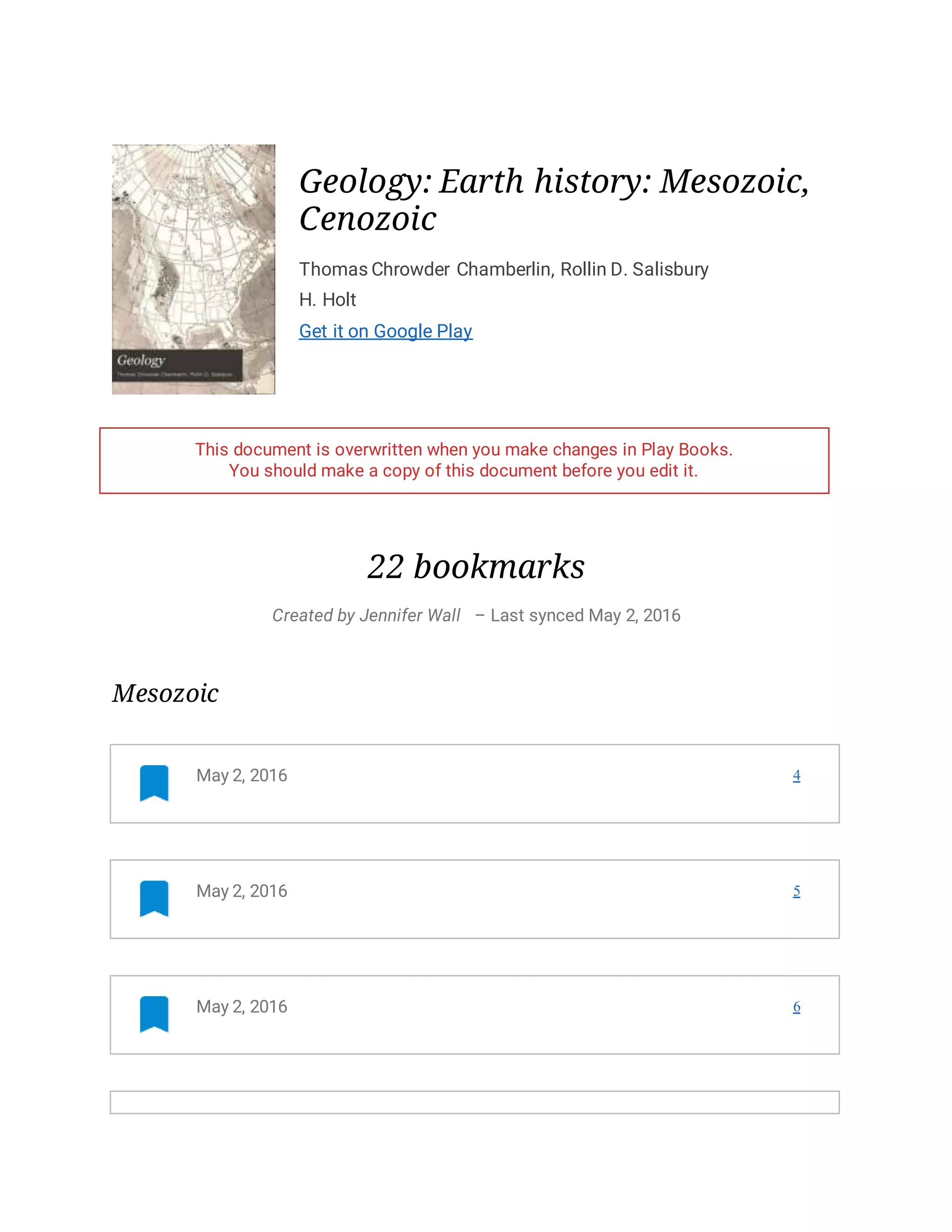 Notes from "geology: earth history: mesozoic, cenozoic" | PDF