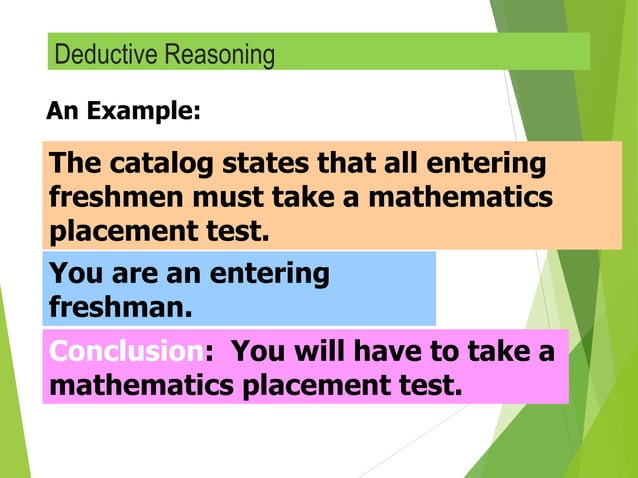 G8 Math Q2- Week 9- Inductive and Deductive Reasoning.ppt | Education