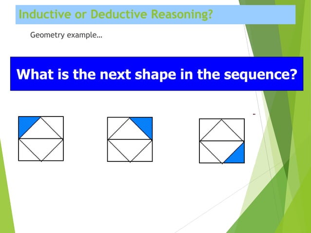 G8 Math Q2- Week 9- Inductive and Deductive Reasoning.ppt | Education