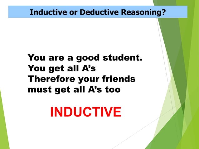 G8 Math Q2- Week 9- Inductive and Deductive Reasoning.ppt | Education