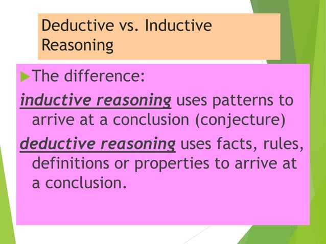 G8 Math Q2- Week 9- Inductive and Deductive Reasoning.ppt | Education
