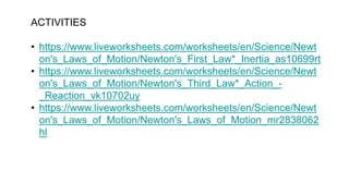 Newton's Law of Motion | PPT