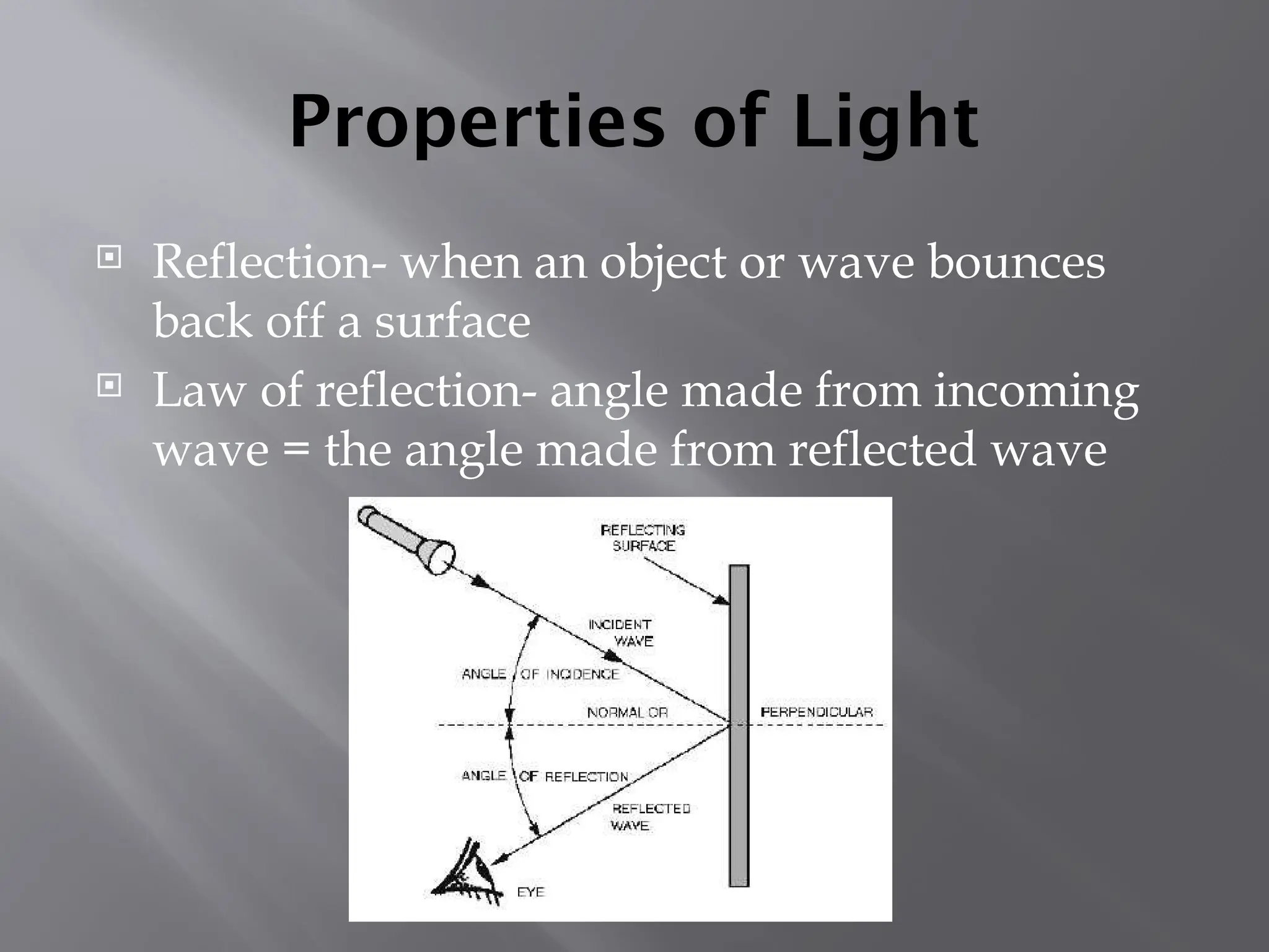 properties of light lesson for grade 8 students | PPTX