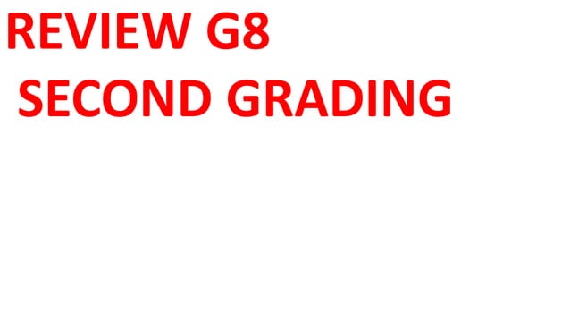 G8 review second grading no answer | PPT