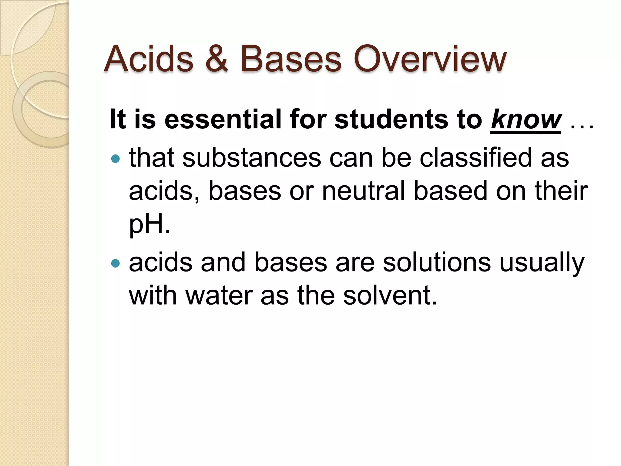 G8 science chemistry - acids & bases | PPTX