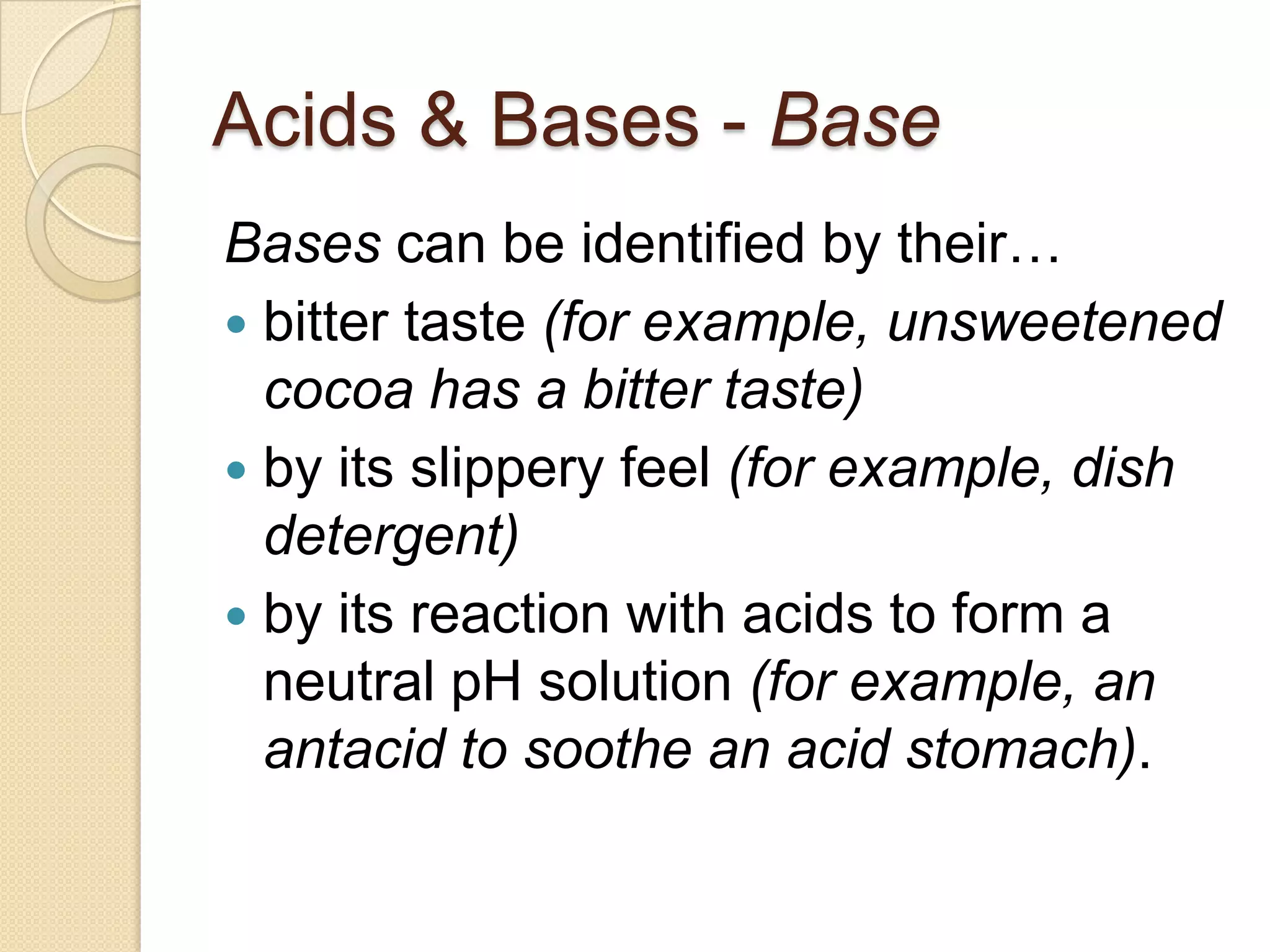 G8 science chemistry - acids & bases | PPTX