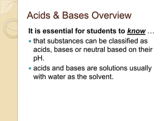 G8 science chemistry - acids & bases | PPTX