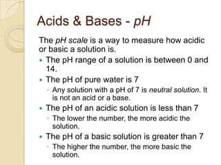 G8 science chemistry - acids & bases | PPTX